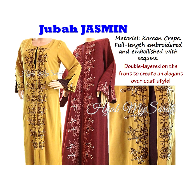 Exclusive Jubah JASMIN, Women's Fashion, Muslimah Fashion, Kaftans ...