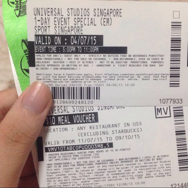 USS TICKET, Tickets & Vouchers, Event Tickets on Carousell
