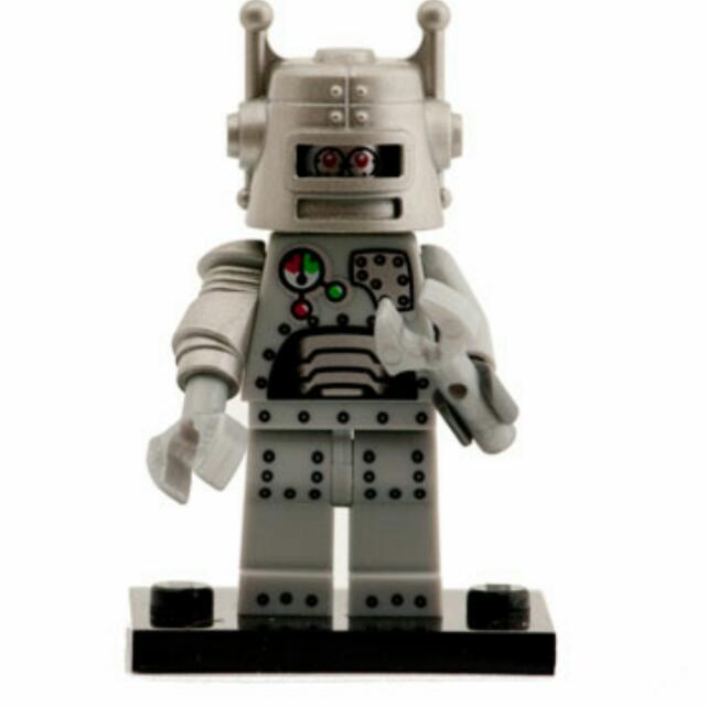 Lego Mimifig Series 1 Robot, Authentic Very Rare - With Base Plate ...