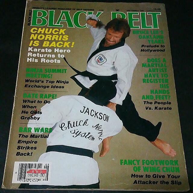Black belt Magazine chuck Norris, Men's Fashion, Bags, Belt bags ...
