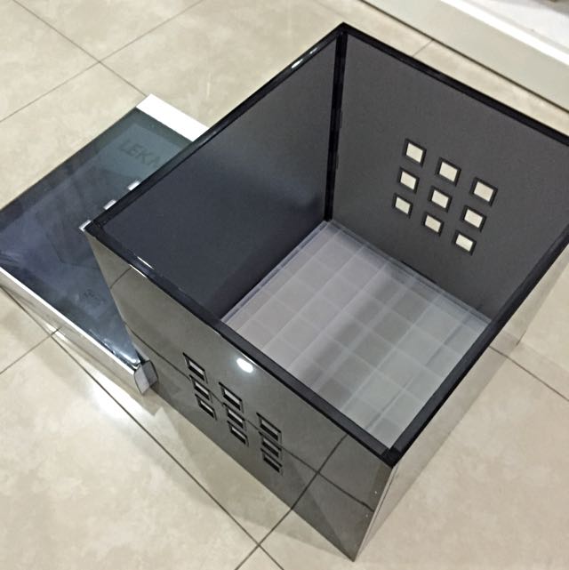 2 x IKEA LEKMAN Storage box (Dark grey), Furniture & Home Living, Home ...