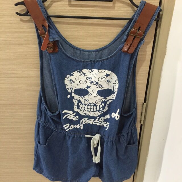 Suspender pant, Women's Fashion, Bottoms, Jeans & Leggings on Carousell