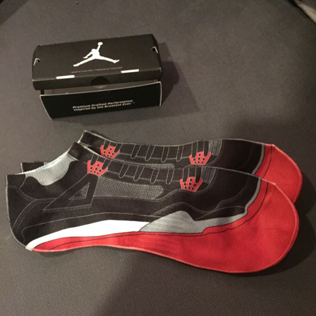 Nike Air Jordan Bred IV Retro Socks *RARE*, Men's Fashion, Footwear ...
