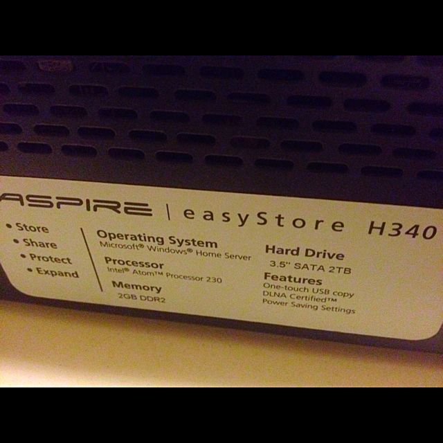 4 TB NAS: Acer Aspire easyStore H340, Computers & Tech, Parts ...
