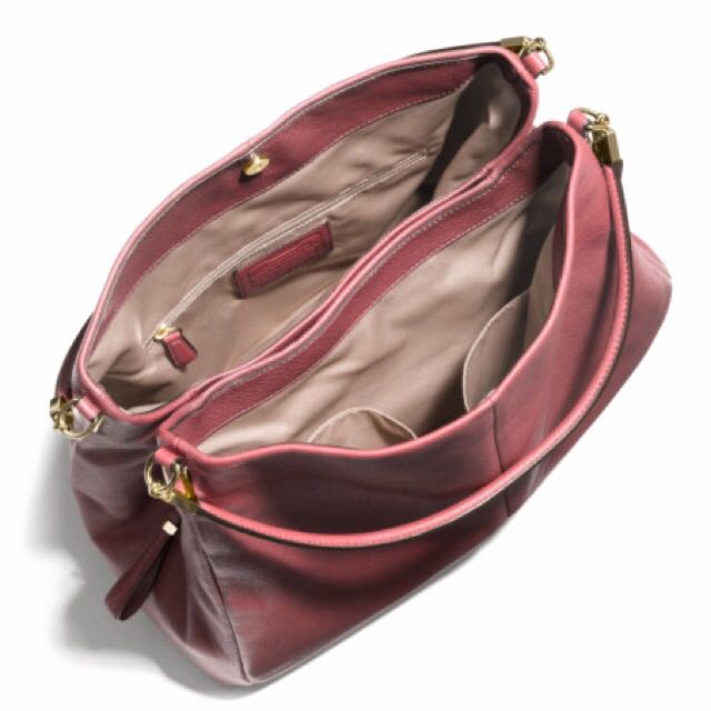 COACH MADISON SMALL PHOEBE SHOULDER BAG IN LEATHER - Rouge, Luxury ...