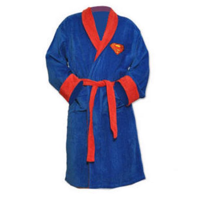 Superman Bathrobe, Men's Fashion, Bottoms, Sleep and Loungewear on ...