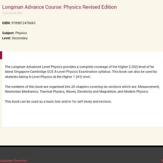 (Pending) Longman Advanced Level Physics Textbook, Hobbies & Toys ...