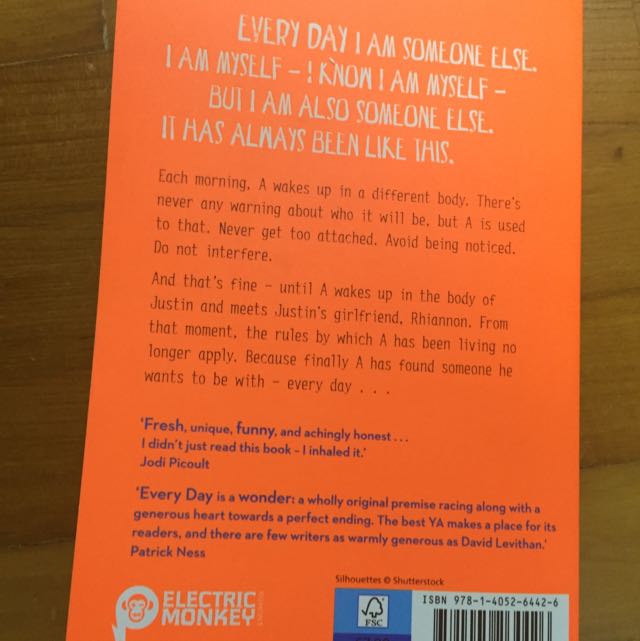 Every Day - David Levithan, Hobbies & Toys, Books & Magazines, Children ...