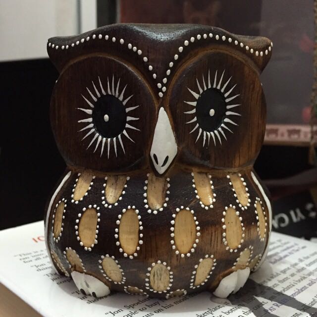 Beautiful Woodcraft Owl, Hobbies & Toys, Stationery & Craft, Handmade ...