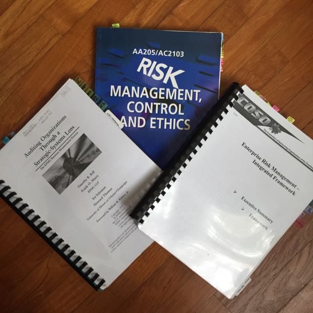 Risk Management (BLUE BOOK SOLD) Left W Photocopied Texts, Hobbies ...