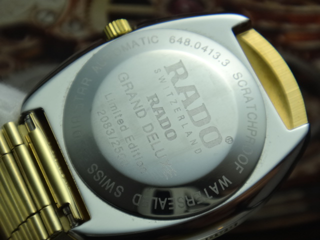 491) RADO DIASTAR GRAND DELUXE LIMITED EDITION OF 2500PCS AUTOMATIC MEN WATCH ( MYR2700 ...