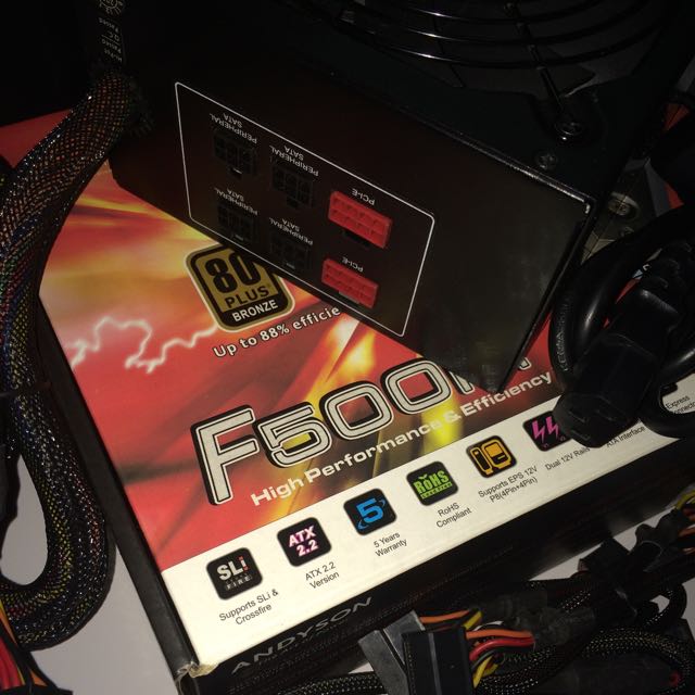 ANDYSON F500M MODULAR 500W PSU, Computers & Tech, Parts & Accessories ...