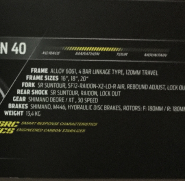 Falcon 40 wheeler 12-16"-lock adj sutour fork full sus int 30 SPD ...