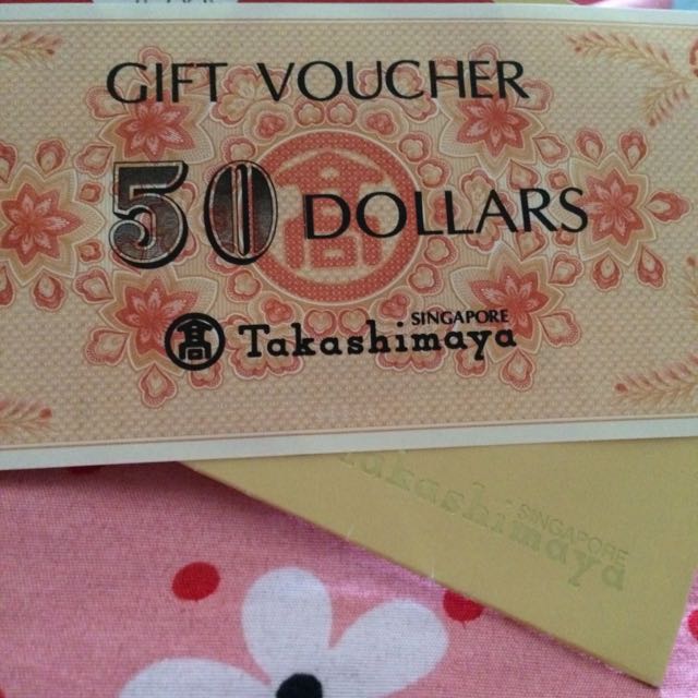 Takashimaya Voucher $50, Tickets & Vouchers, Vouchers on Carousell