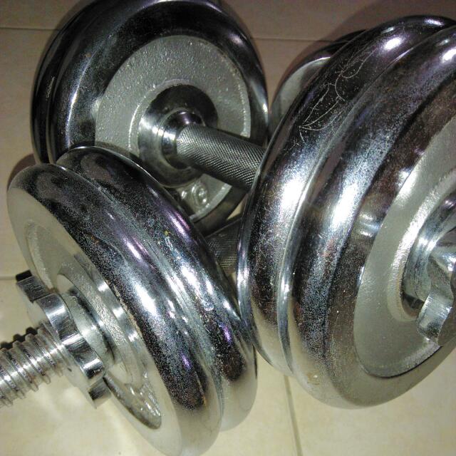 Dumb Bell 30kg, Men's Fashion, Tops & Sets, Vests on Carousell