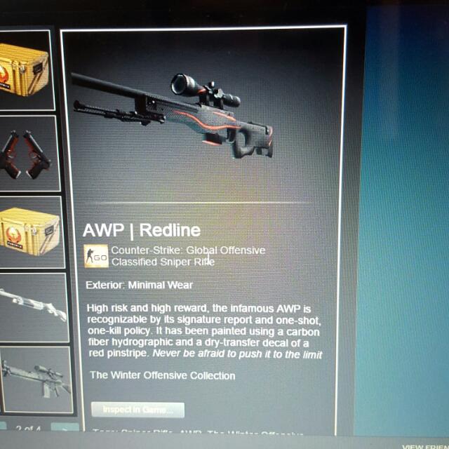 Csgo Awp Redlinne, Hobbies & Toys, Toys & Games on Carousell