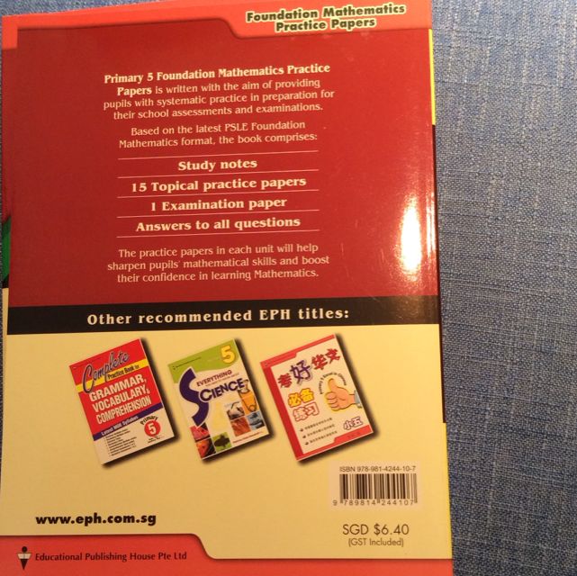 Foundation P5 Math Book, Hobbies & Toys, Books & Magazines, Assessment ...