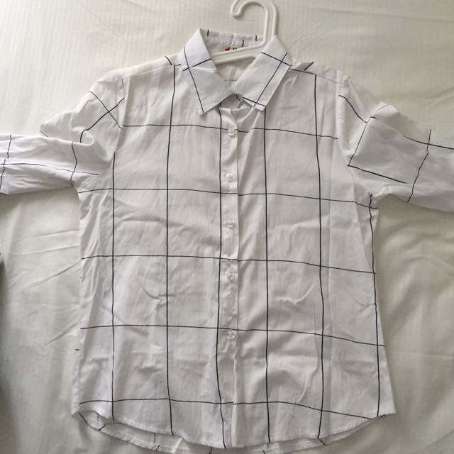 Grid Shirt (reserved), Women's Fashion, Tops, Shirts on Carousell