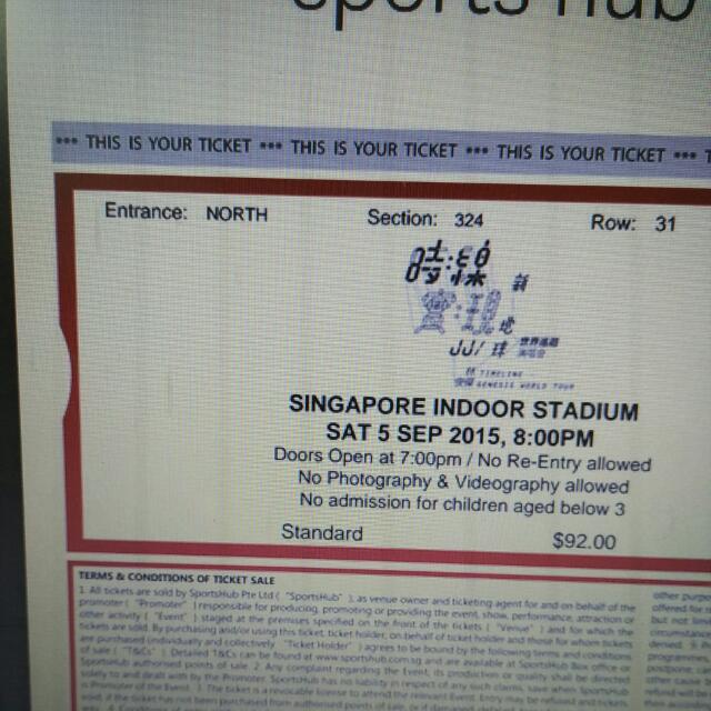 JJ Lin Timeline :Genesis World Tour, Tickets & Vouchers, Event Tickets ...