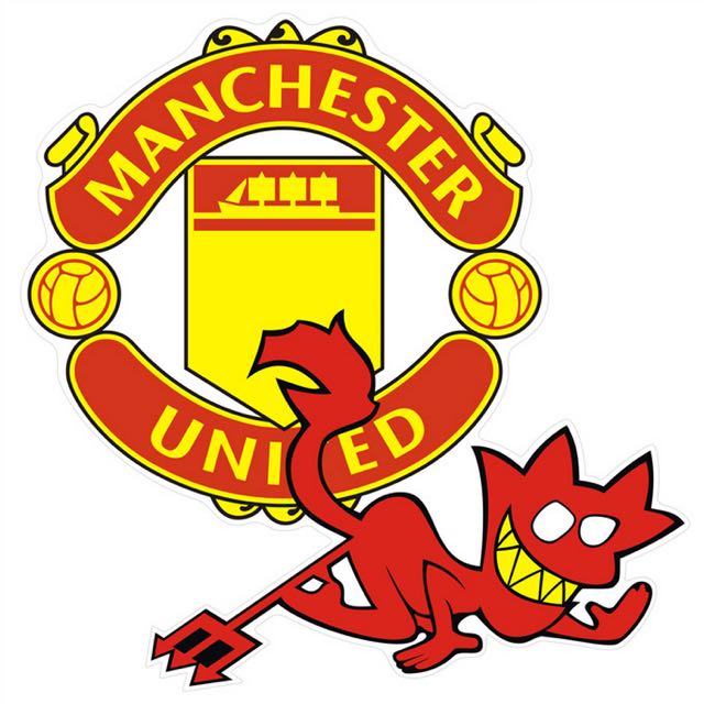 Man Utd Devil Logo Sticker Decal, Hobbies & Toys, Stationery & Craft ...