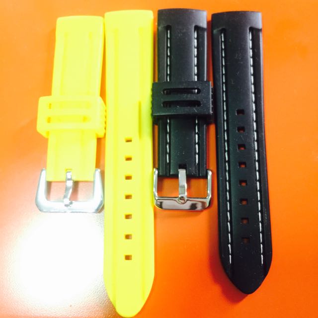 Rubber Watch Strap 22mm, Mobile Phones & Gadgets, Wearables & Smart ...