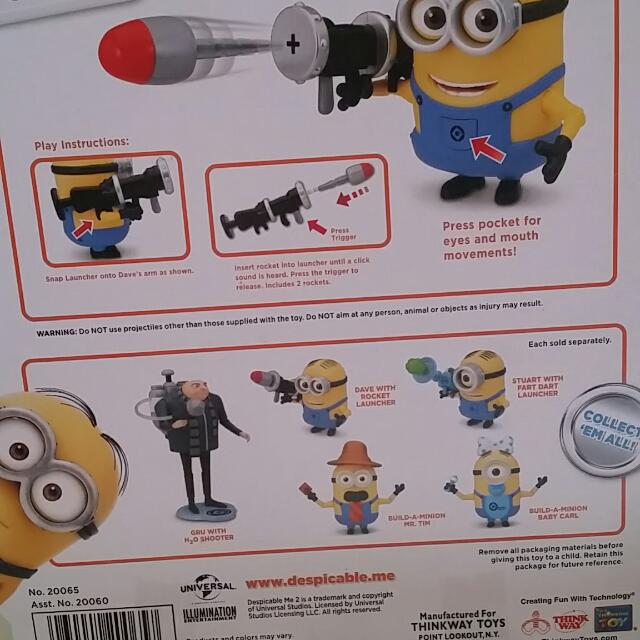 Minion Figure - Deluxe Action Figure - Dave With Rocket Launcher ...