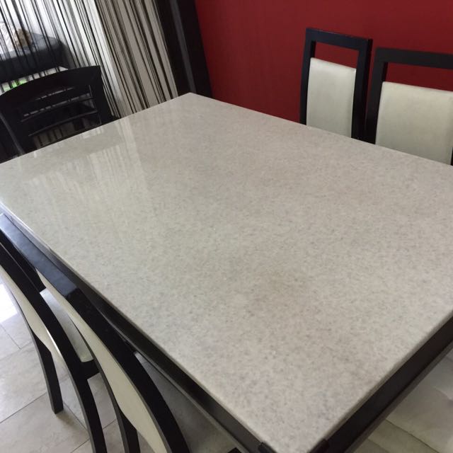 Real Marble Dining Table - Immediate Sell, Furniture & Home Living ...