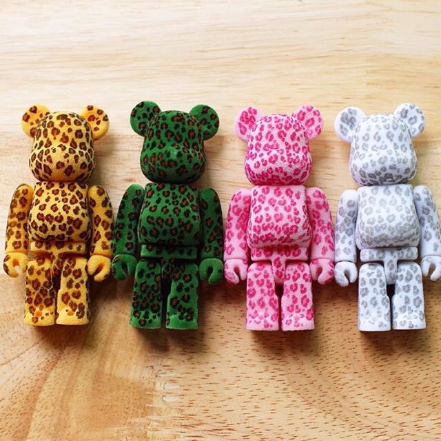 Set Of 4 Leopard Pattern Bearbrick (series 18, 30 And Flavor 5th ...