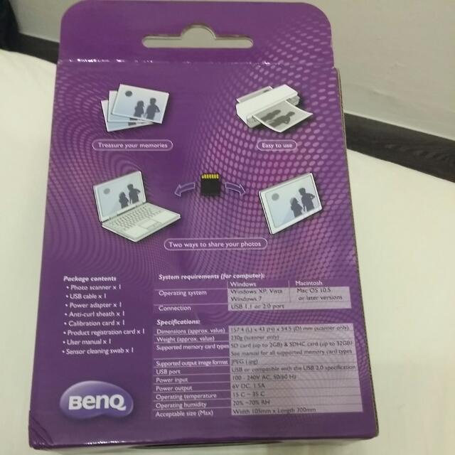 BENQ Cp70 Photo Scanner, Computers & Tech, Parts & Accessories ...
