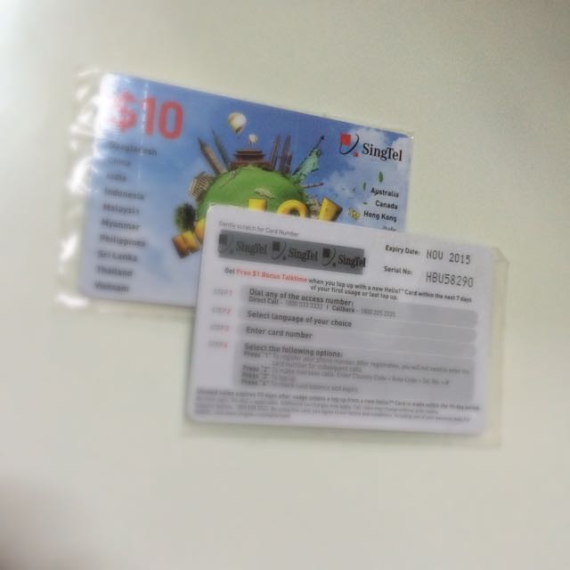 Singtel Hello Card, Hobbies & Toys, Memorabilia & Collectibles, Fan ...