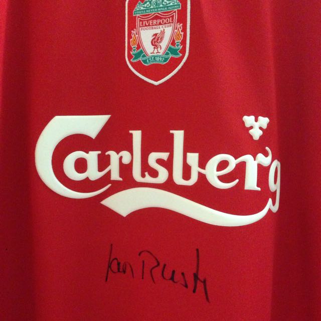 Authentic Liverpool Jersey With Ian Rush Signature, Sports Equipment ...