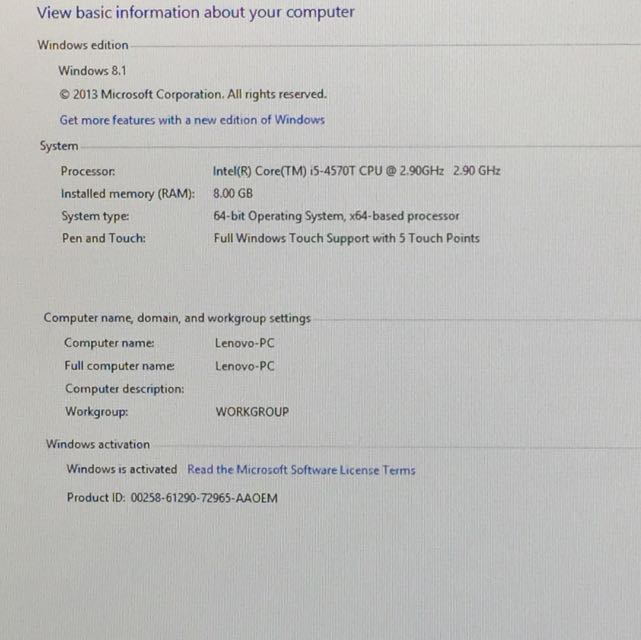 Lenovo All In One With Multitouch PC C560, Computers & Tech, Parts ...