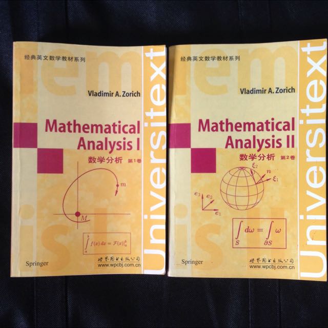 Mathematical Analysis I & II, Vladimir A. Zorich, Hobbies & Toys, Books ...