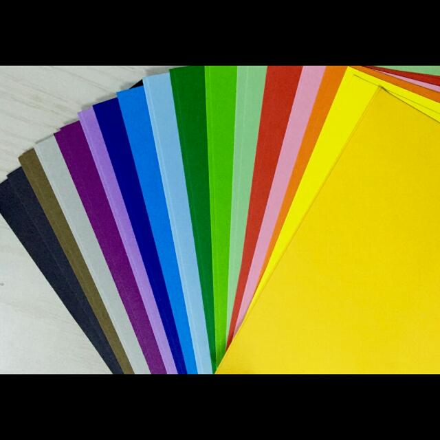 120gsm Brilliant Coloured Papers, Hobbies & Toys, Stationery & Craft ...