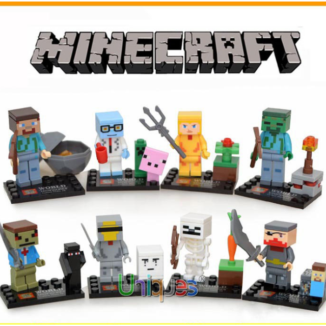 Minecraft - Minifigures Building Block Set Model Toys (8 pieces ...