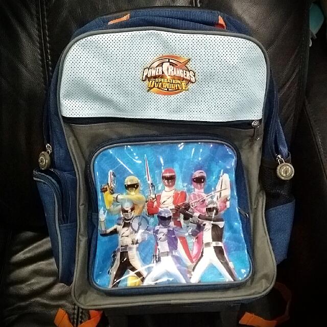 POWER RANGERS BACKPACK WITH TROLLEY, Babies & Kids, Going Out, Diaper ...
