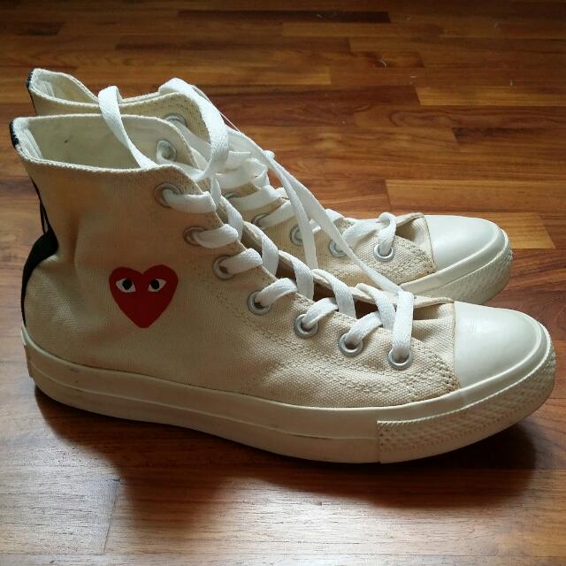 CDG X Converse High Cut, Women's Fashion, Footwear, Sneakers on Carousell