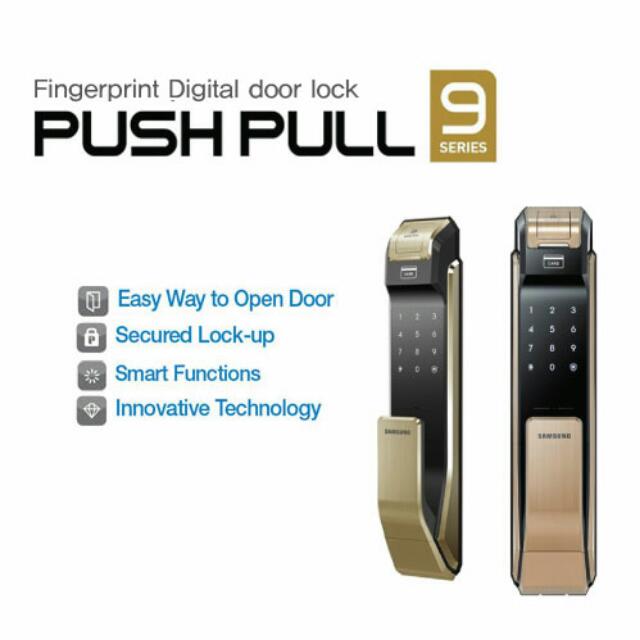 Samsung Ezon Fingerprint Push N Pull Doorlock SHS-P910 + Manual key / L ...