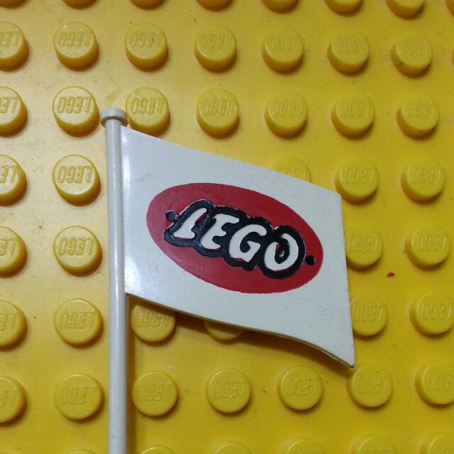 Vintage Lego Flag on Flagpole.. Wave With LEGO Logo In Red Ellipse ...
