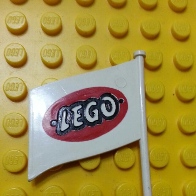 Vintage Lego Flag on Flagpole.. Wave With LEGO Logo In Red Ellipse ...
