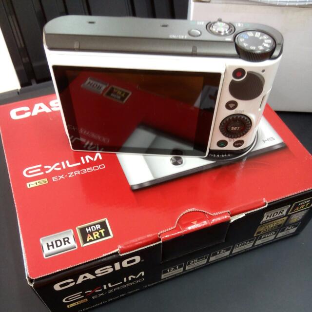 Casio Zr3500 White, Photography, Cameras on Carousell
