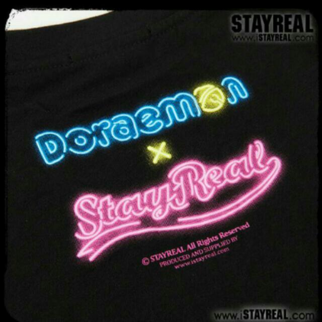 DORAEMON x STAYREAL Collection Neon Long Tee Mini Dress Mayday Black ...