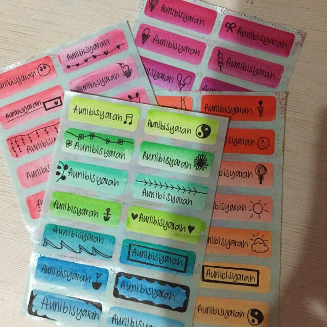 Customize Name Stickers, Hobbies & Toys, Stationery & Craft, Handmade ...