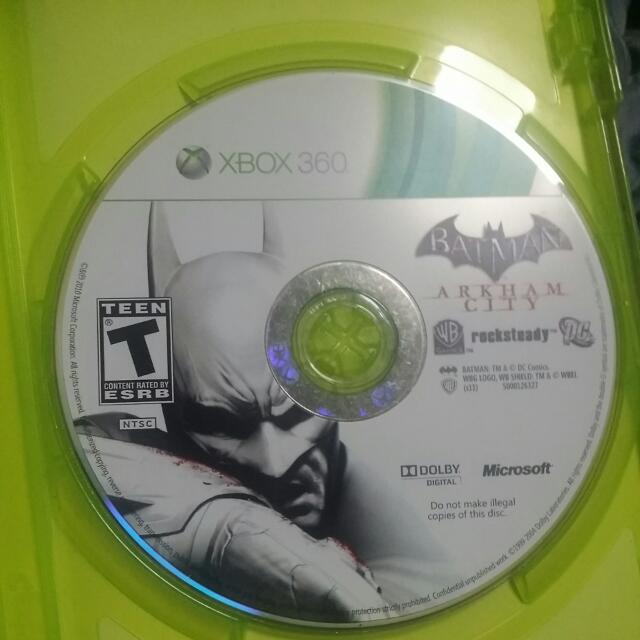 Batman: Arkham City (XBOX 360) Game Disc, Hobbies & Toys, Toys & Games ...