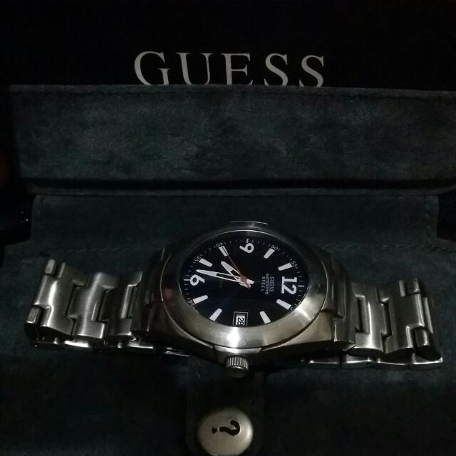 GUESS Waterpro Stainless Steel Watch (AUTHENTIC), Luxury, Watches on ...