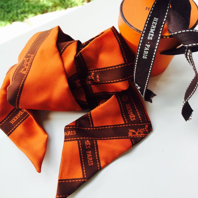 100%Authentic Hermes Silk Bolduc Ribbon Twirly, Luxury on Carousell
