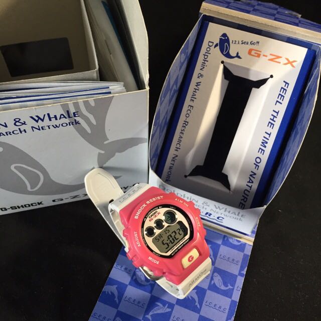 Casio G-Shock Mini Pink ICERC Dolphin & Whale GZX-690 Rare Limited ...