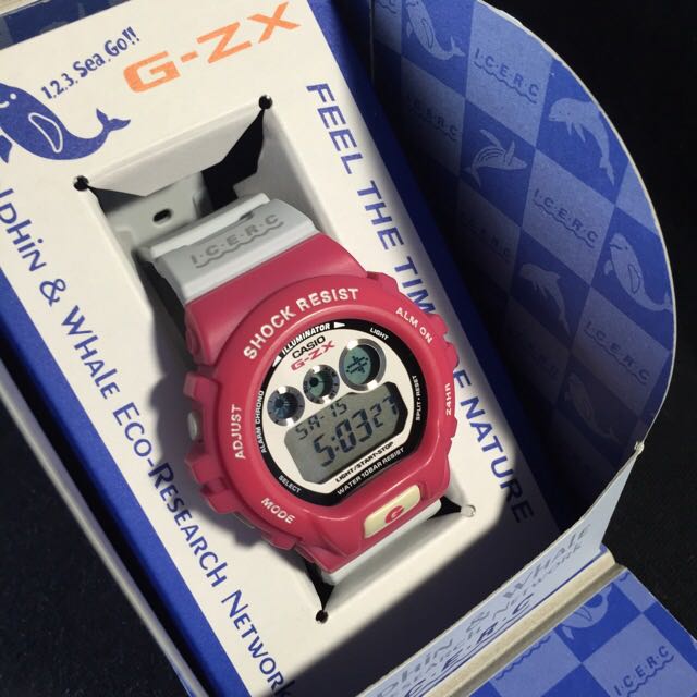Casio G-Shock Mini Pink ICERC Dolphin & Whale GZX-690 Rare Limited ...