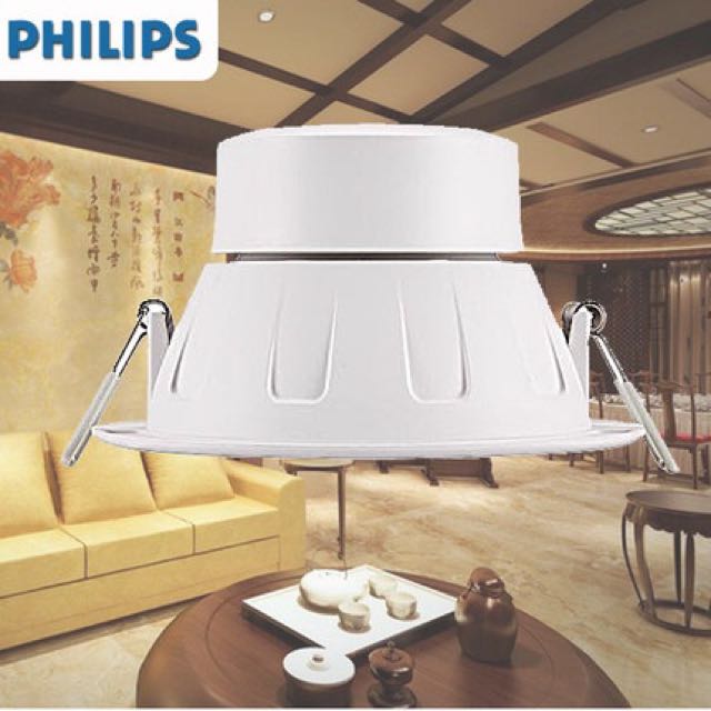 PHILIPS LED Ceiling Downlight 8W White (6500K) WarmLight (2700K) with 1 ...