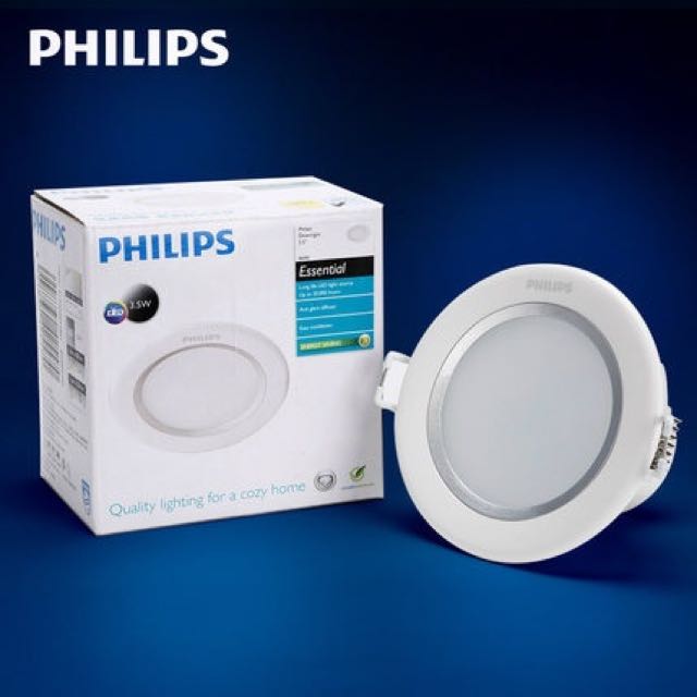 PHILIPS LED Ceiling Downlight 8W White (6500K) WarmLight (2700K) with 1 ...
